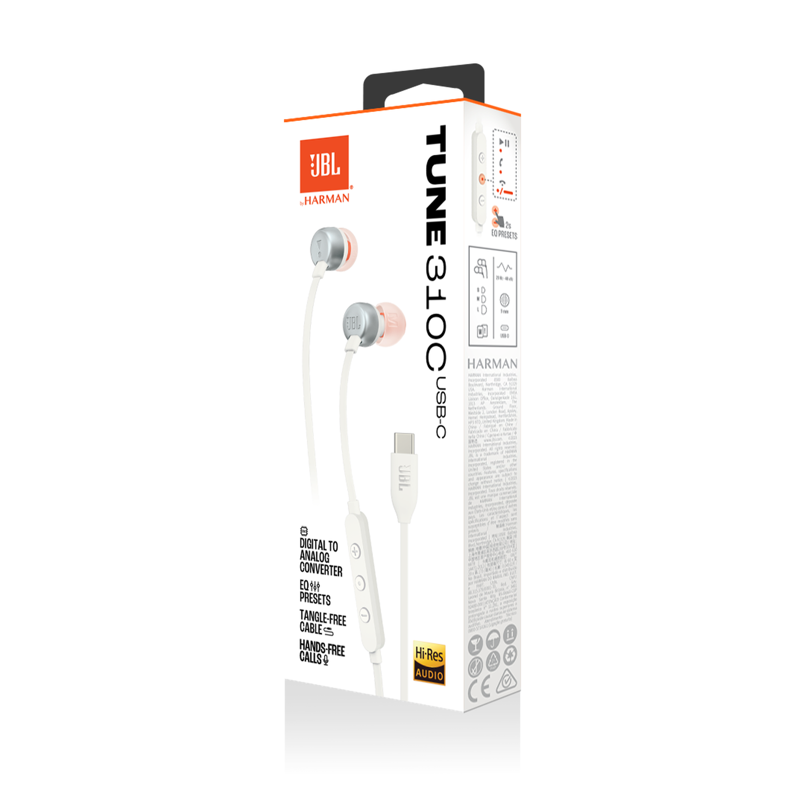 JBL Tune 310C USB | Auriculares intraaurales de alta resolución con cable